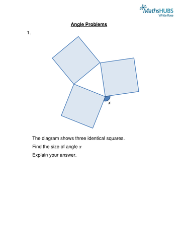 Angle problems | Teaching Resources
