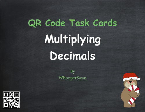 Christmas Math: Multiplying Decimals QR Code Task Cards | Teaching ...