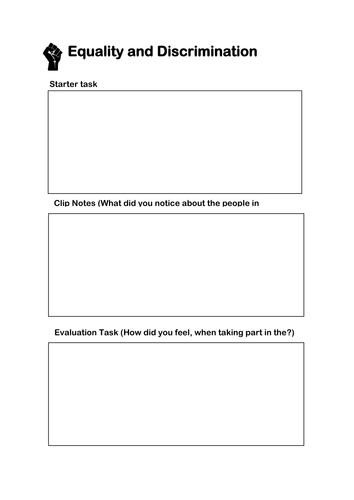 Equality and Discrimination | Teaching Resources