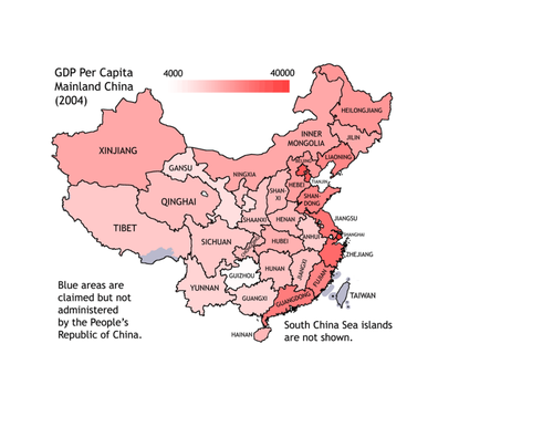 Physical and Human Geography of China Maps | Teaching Resources