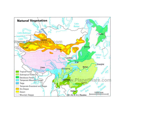 Physical and Human Geography of China Maps | Teaching Resources