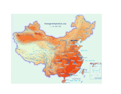 Physical and Human Geography of China Maps | Teaching Resources