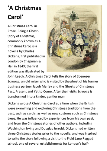A Christmas Carol Activity Pack | Teaching Resources