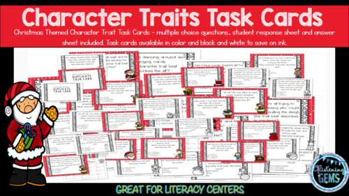 Christmas Character Trait Task Cards | Teaching Resources