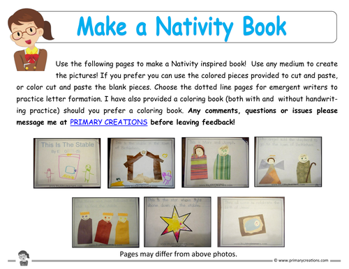 Make a Christmas Nativity Class Book (USA EDITION) | Teaching Resources