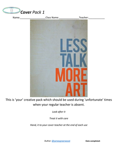 Ks3 Art and Design Cover pack | Teaching Resources