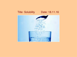 Solubility | Teaching Resources