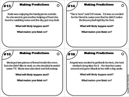 Making Predictions Task Cards | Teaching Resources
