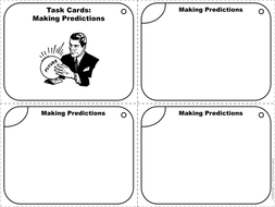 Making Predictions Task Cards | Teaching Resources