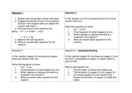 Redox reactions | Teaching Resources