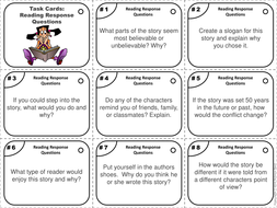 Reading Response Questions Task Cards | Teaching Resources