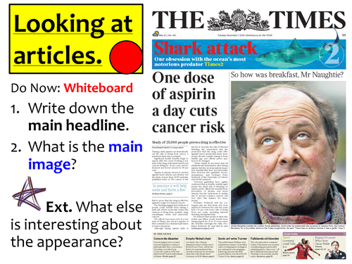 KS3 SOW – Journalistic Writing - 17 lessons with ppts, resources, an ...