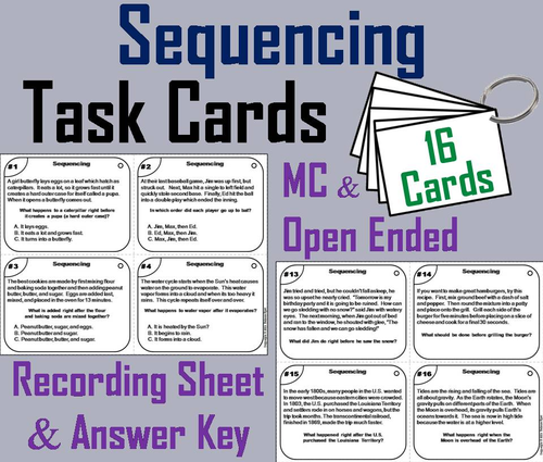 Sequence of Events Task Cards | Teaching Resources