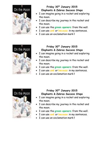 1 week English planning on Space and the Moon Landing for Year 2 (1st ...