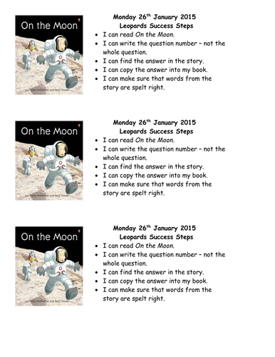 1 week English planning on Space and the Moon Landing for Year 2 (1st ...