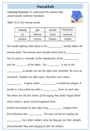 Hanukkah Texts and Worksheets by Krazikas | Teaching Resources