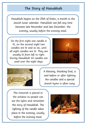 Hanukkah Texts and Worksheets | Teaching Resources