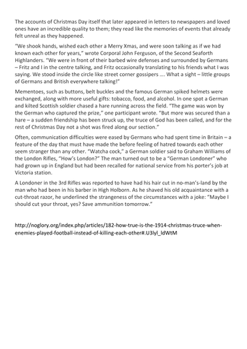 Christmas Day Truce WWI Trenches Year 9 Sainsburys advert | Teaching ...