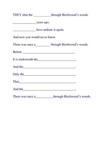 Year 6 Free Verse Poetry writing using Forest School as a stimulus- 2 ...