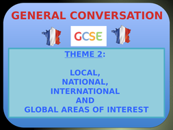 New GCSE French - Local national international global areas ...