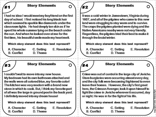 Story Elements Task Cards | Teaching Resources