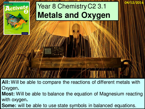 A digital version of the Year 8 C2-3.2 "Metals and Oxygen" lesson ...
