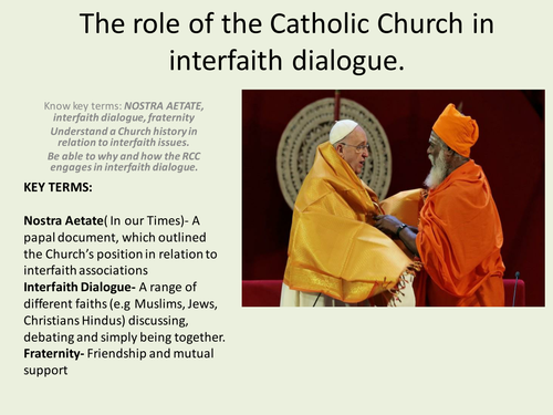 Roman Catholic Church on Interfaith Dialogue GCSE, Eduqas - Origins and ...