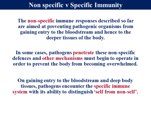 BioA_4.1.1 Immunology 1 - Non Specific Immunity | Teaching Resources