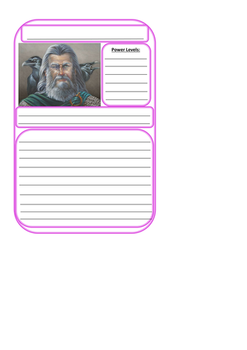 Viking Gods Top Trump Cards | Teaching Resources