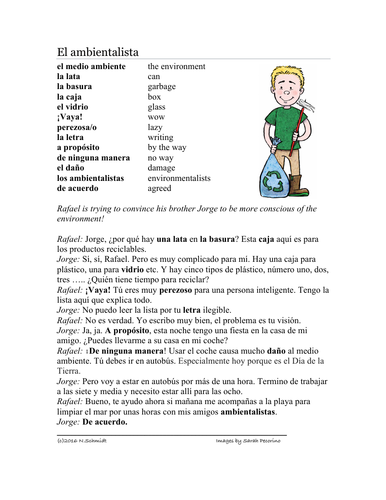 El medio ambiente Lectura ~ The environment/Earth Day Spanish Reading ...