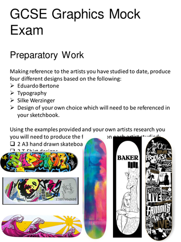 GCSE Graphic Communication - Mock Exam resources | Teaching Resources GCSE Graphic Communication - Mock Exam resources | Teaching Resources