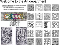 Zentangle name tag | Teaching Resources