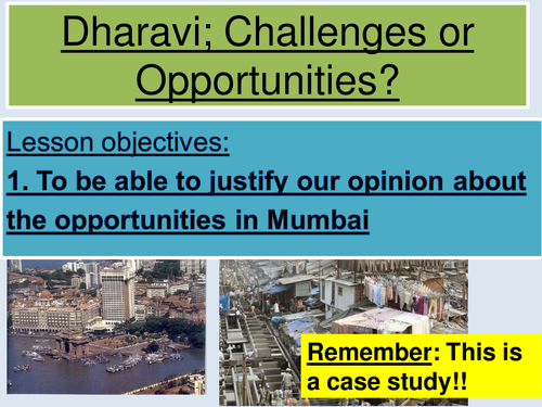 NEW AQA GCSE GEOGRAPHY: Dharavi Slum, Hope or Despair? Mumbai Case Study | Teaching Resources