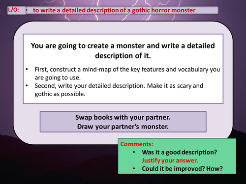 Gothic Horror Creative Writing & Extract Analysis Full Scheme of Work ...