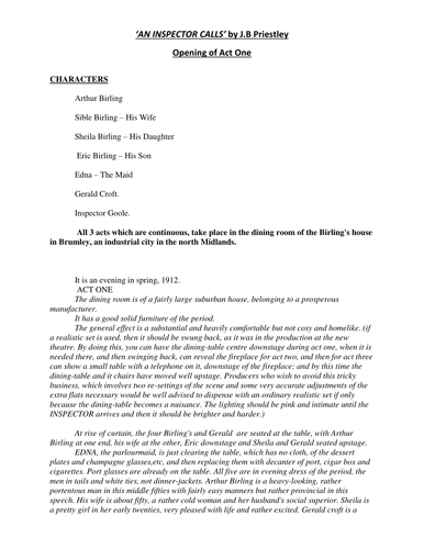 An Inspector Calls: The Context of the Play | Teaching Resources