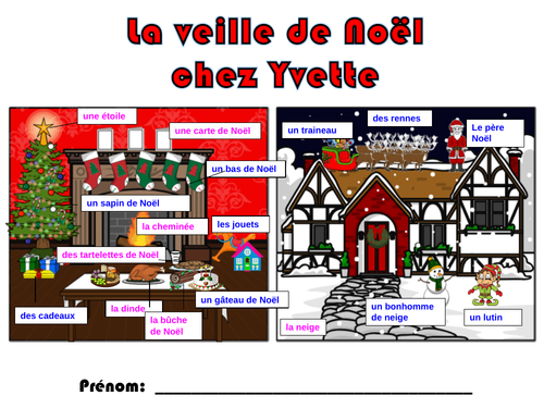 French Christmas: La veille de Noel chez Yvette | Teaching Resources
