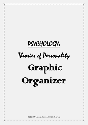 Psychology: Theories of Personality - A Graphic Organizer | Teaching ...