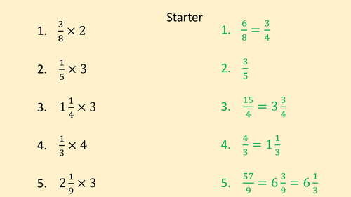 Multiplying and dividing fractions | Teaching Resources