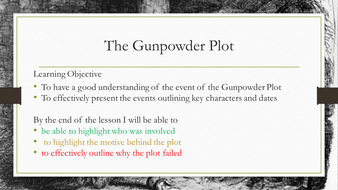 Events of the Gunpowder Plot | Teaching Resources