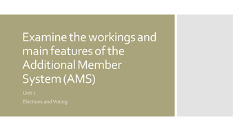 Three Voting Systems - AMS, STV and Party List | Teaching Resources