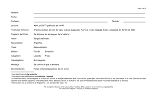 Análisis completo de la microleyenda de Abel y Caín de Jorge Luis ...