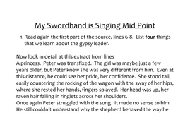 My Swordhand is Singing by Marcus Sedgewick | Teaching Resources