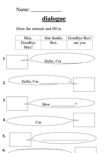 Dialogue | Teaching Resources