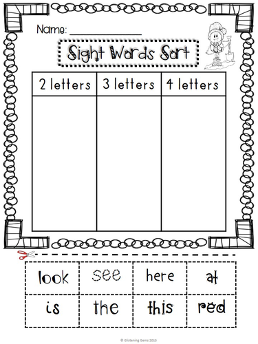 Winter Sight Words - No Prep Printables | Teaching Resources