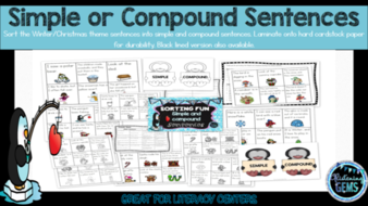 Winter Simple and Compound Sentences Sort | Teaching Resources