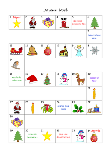 FRENCH - CHRISTMAS - Le Noël - Board Games | Teaching Resources