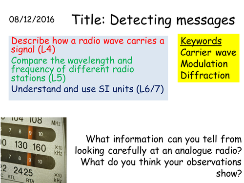 P3 3.4 Detecting Messages | Teaching Resources