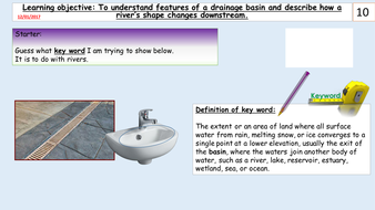 L1 - River shape downstream and drainage basin - (River landscapes UK ...