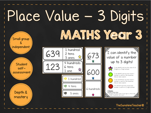 Place Value 3 Digits - Year 3&4 - Math - Place Value - 3 NO PREP ...