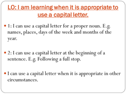 SPAG - CAPITAL LETTERS | Teaching Resources